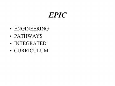 EPIC presentation | free to view