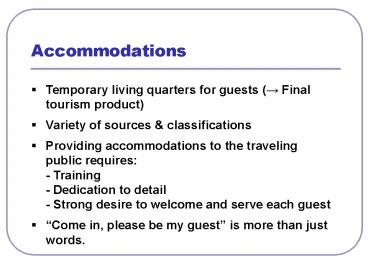 PPT – Accommodations PowerPoint presentation | free to download - id ...