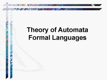 PPT – Theory of Automata PowerPoint presentation | free to view - id ...
