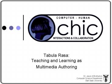 Tabula Rasa: Teaching and Learning as presentation | free to view