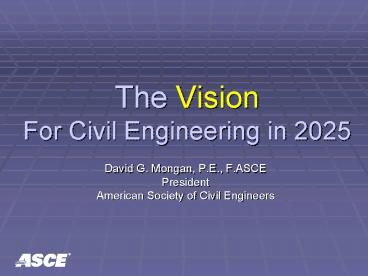 The Vision For Civil Engineering in 2025 presentation | free to view
