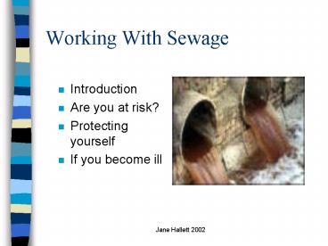 PPT – Working With Sewage PowerPoint presentation | free to view - id ...