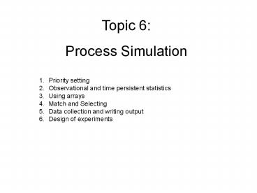 PPT – Process Simulation PowerPoint presentation | free to view - id ...