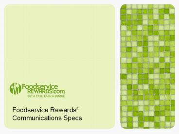 PPT – Foodservice Rewards PowerPoint presentation | free to view - id ...