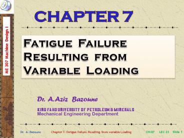 PPT – CH07 LEC 23 Slide 1 PowerPoint presentation | free to view - id: 8f382-ZmQ1Y