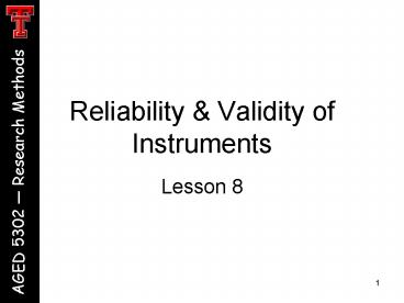 Reliability presentation | free to view