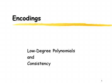Encodings presentation | free to download