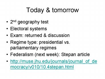 Today presentation | free to view