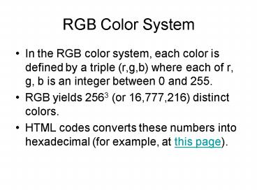 PPT – RGB Color System PowerPoint presentation | free to view - id ...