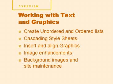 Create Unordered and Ordered lists presentation | free to view