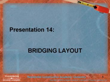 PPT – BRIDGING LAYOUT PowerPoint presentation | free to view - id ...