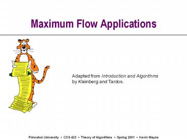 Maximum Flow Applications presentation | free to download