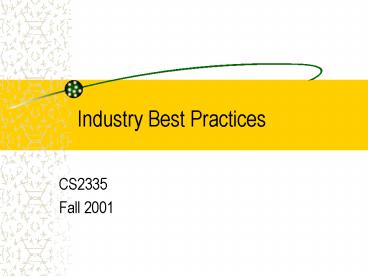 Industry Best Practices presentation | free to view