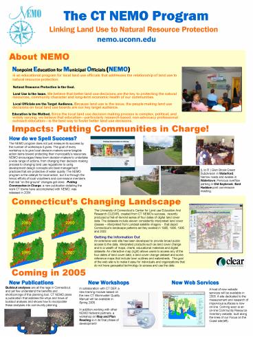 The CT NEMO Program presentation | free to view