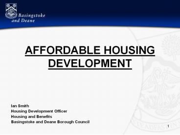 AFFORDABLE HOUSING DEVELOPMENT presentation | free to view