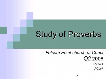 PPT – Study of Proverbs PowerPoint presentation | free to view - id ...