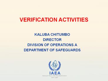 PPT – VERIFICATION ACTIVITIES PowerPoint presentation | free to ...