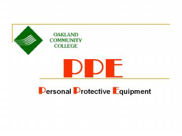 PPE presentation | free to view