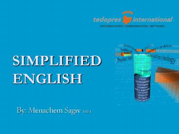 PPT – SIMPLIFIED ENGLISH PowerPoint presentation | free to view - id ...