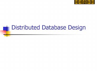 Distributed Database Design presentation | free to view