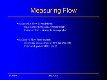 Measuring Flow presentation | free to view