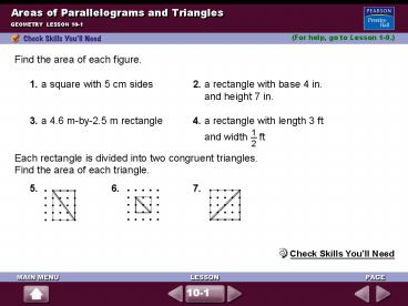 PPT – Areas of Parallelograms and Triangles PowerPoint presentation ...