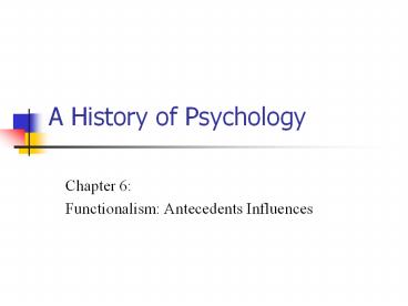 PPT – A History of Psychology PowerPoint presentation | free to view ...