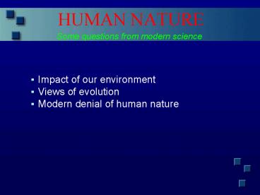HUMAN NATURE presentation | free to view