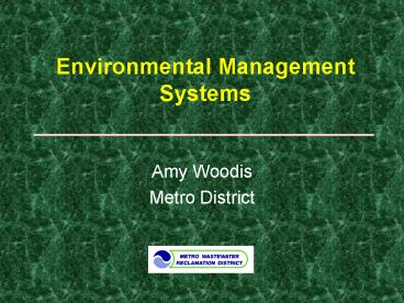 PPT – Environmental Management Systems PowerPoint presentation | free ...