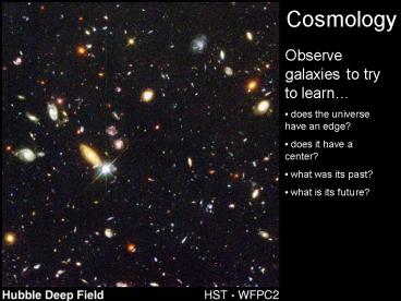 Cosmology presentation | free to view