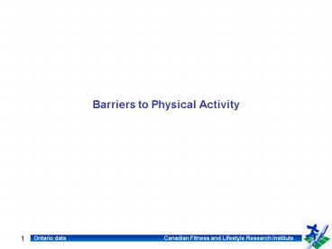 Barriers to Physical Activity presentation | free to view