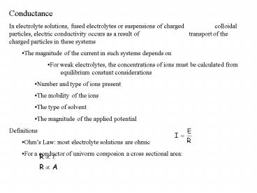 Conductance presentation | free to view
