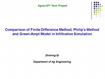 PPT – Comparison of Finite Difference Method, Philips Method and ...