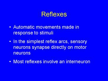 Reflexes presentation | free to view