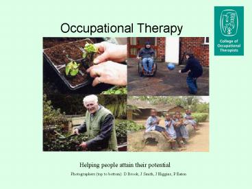 Occupational Therapy presentation | free to view
