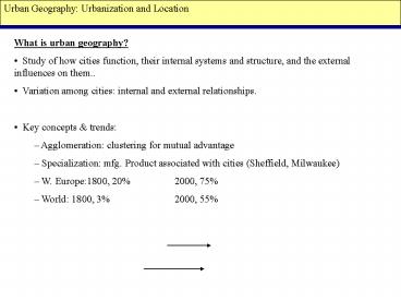 What is urban geography presentation | free to view