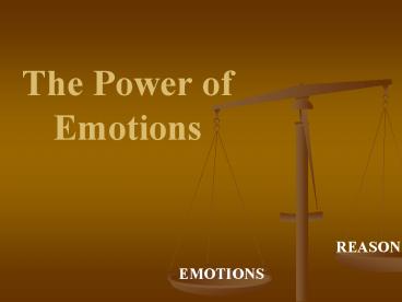 The Power of Emotions presentation | free to view