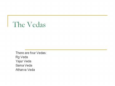 The Vedas presentation | free to download