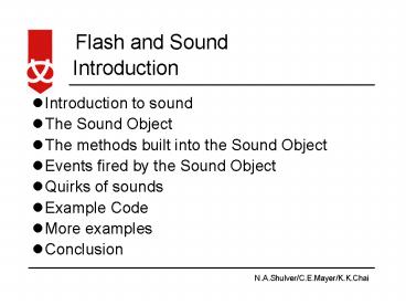 Introduction to sound presentation | free to view
