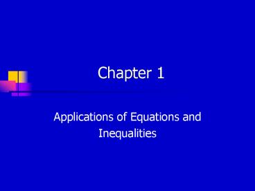 PPT – Applications of Equations and PowerPoint presentation | free to ...
