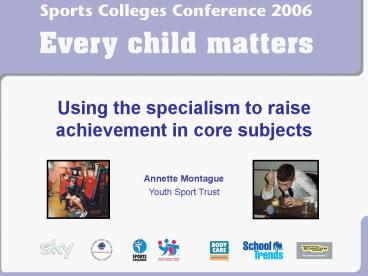 Using the specialism to raise achievement in core subjects presentation ...