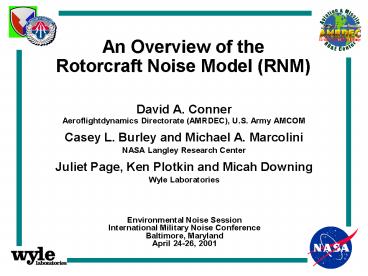 PPT – An Overview of the Rotorcraft Noise Model RNM PowerPoint ...