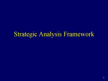 PPT – Strategic Analysis Framework PowerPoint presentation | free to ...