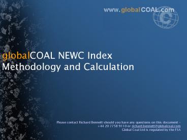 globalCOAL NEWC Index presentation | free to view