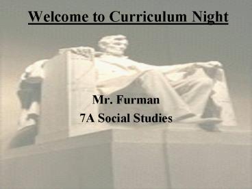 Welcome to Curriculum Night presentation | free to view