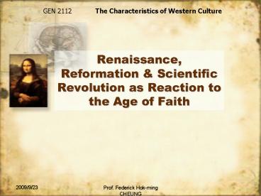 PPT – Renaissance, Reformation PowerPoint presentation | free to view ...