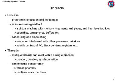 PPT – Threads PowerPoint presentation | free to view - id: 9d650-ZTJjZ