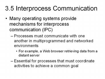 3.5 Interprocess Communication presentation | free to view