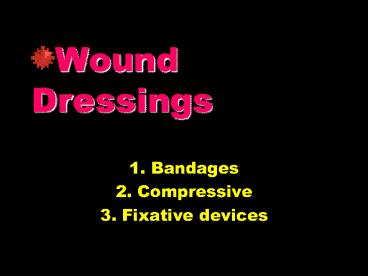 Wound Dressings presentation | free to view