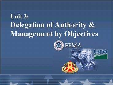 Unit 3: Delegation of Authority presentation | free to view